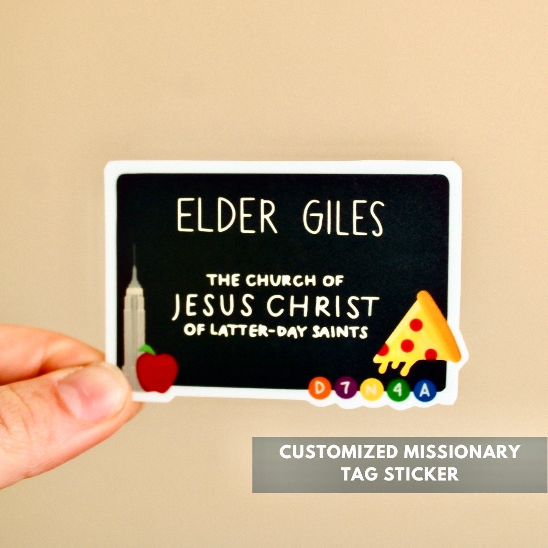 Customizable LDS Missionary Name Tag Sticker - LDS Missionary Gifts ...
