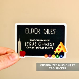 Customizable LDS Missionary Name Tag Sticker - LDS Missionary Gifts ...