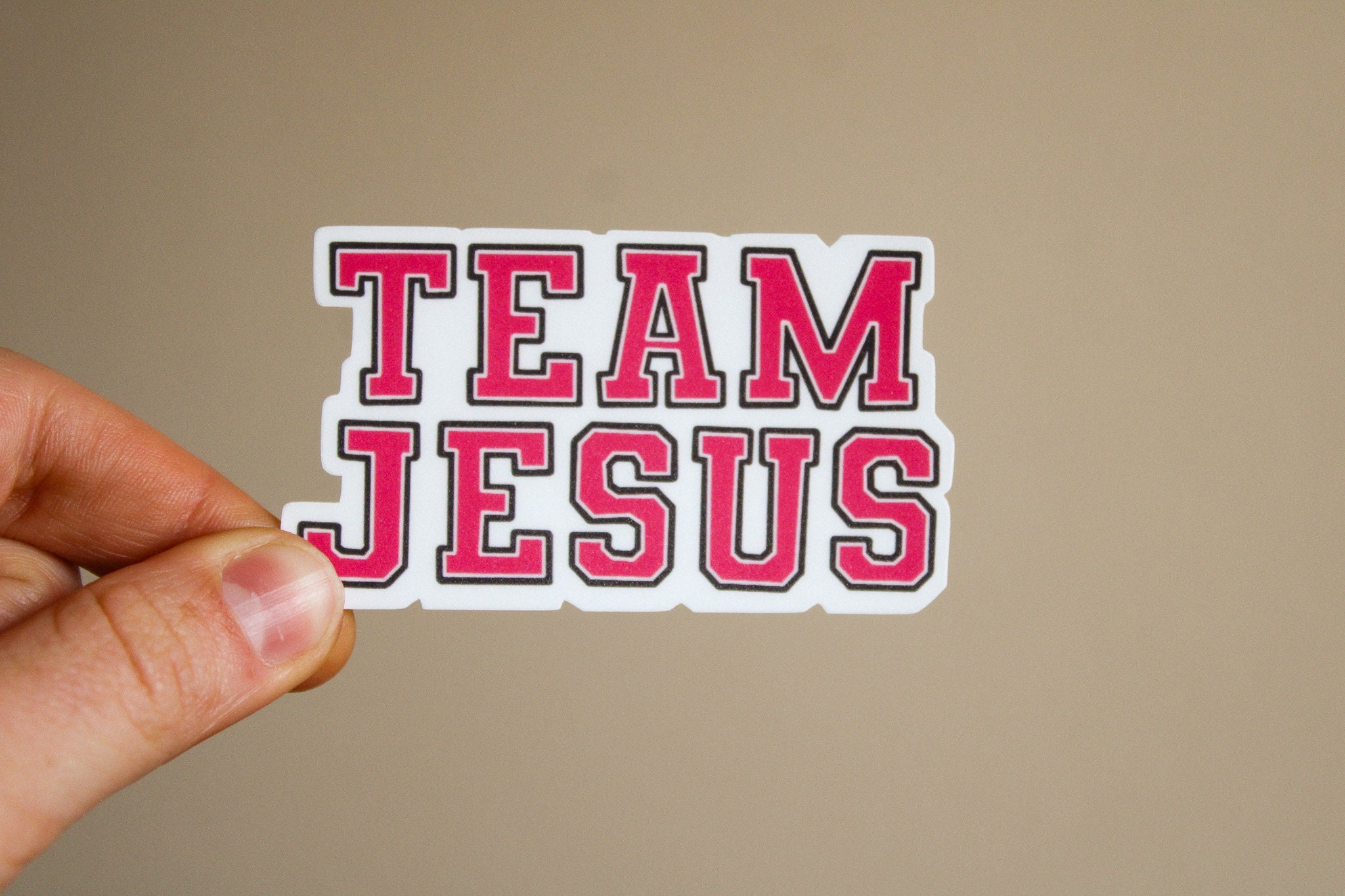 Team Jesus Waterproof Christian Sticker Varsity Letters - Etsy