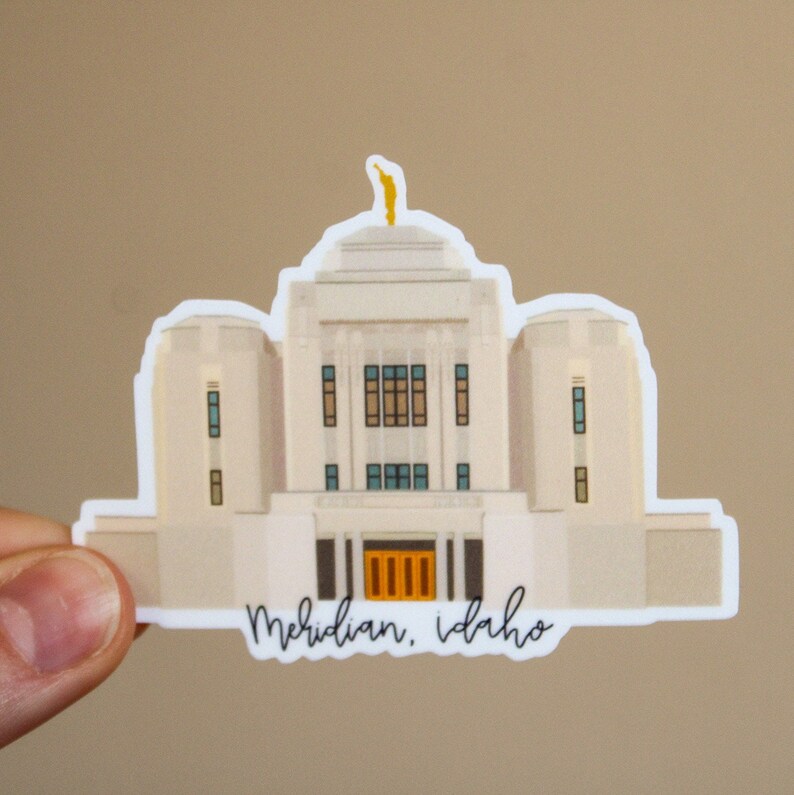 Meridian Idaho Temple Sticker - LDS Temple Stickers - LDS Gifts - LDS ...