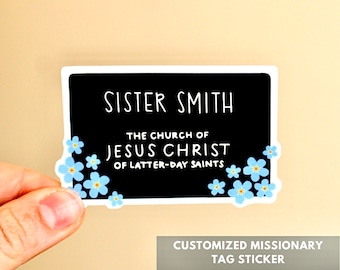 Customizable LDS Missionary Name Tag Sticker LDS Missionary Gifts LDS ...