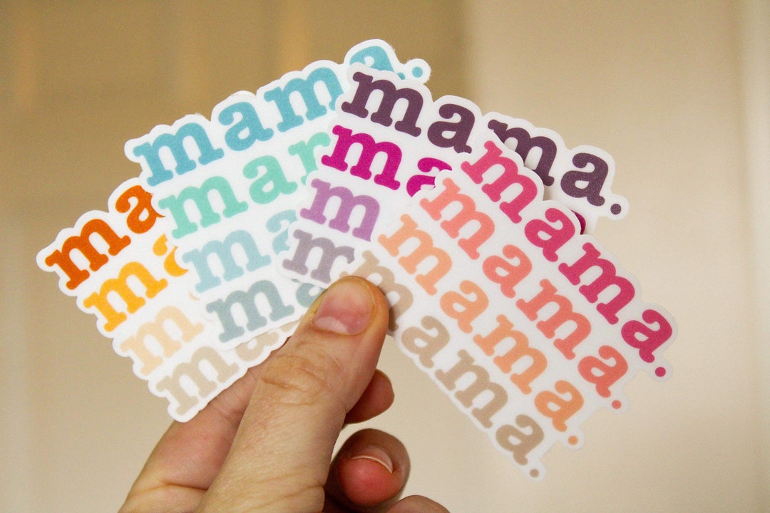 Mama Sticker - Cute Colorful Stickers for Moms - Mother’s Day Gift ...