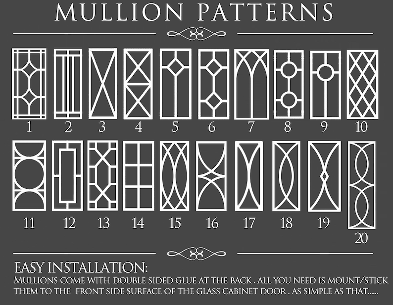 Mullion Overlay Insert for Glass Cabinet Doors| Kitchen Mullion ...