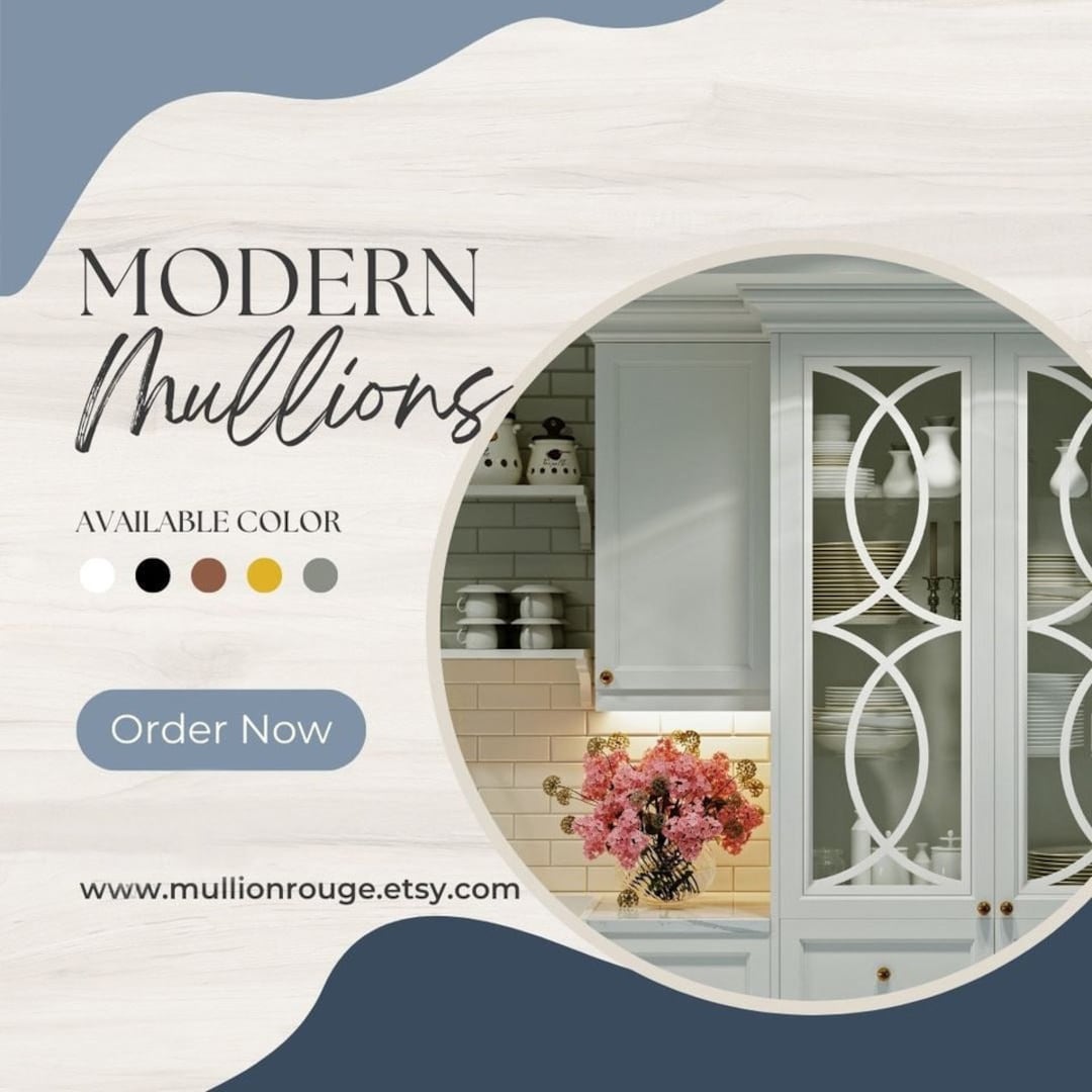 Mullion Glass Door for Existing Kitchen Cabinet | Kitchen Mullion ...