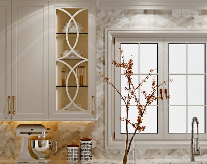 Mullion Glass Door for Existing Window Kitchen Cabinet Glass Door ...