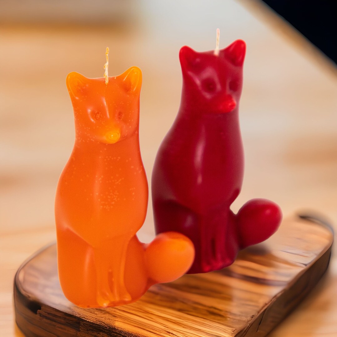 Red Fox Candle, Wax 5 Inch Spell Ritual Gift Wicca - Etsy
