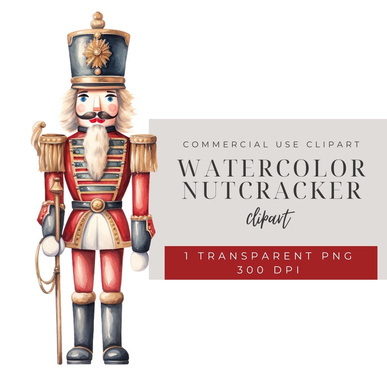 Cute Watercolor Nutcracker Clipart Commercial Use PNG - Etsy