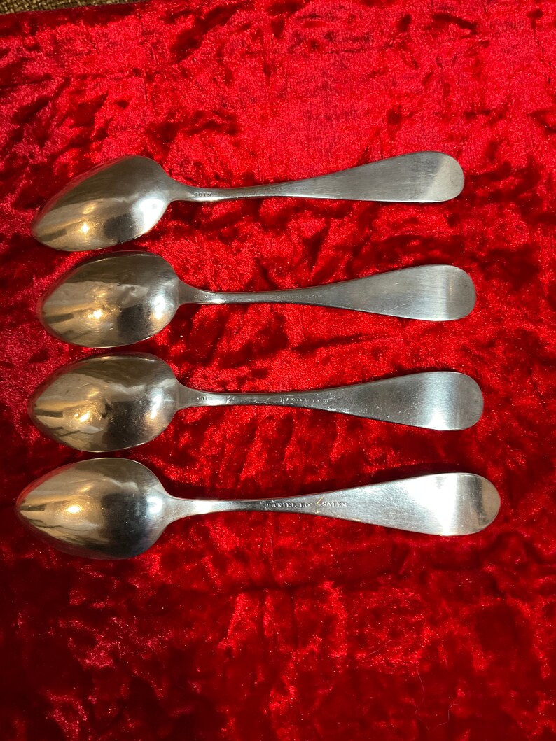 Antique Coin Silver Spoons Monogram P Daniel Low Salem Massachusetts ...