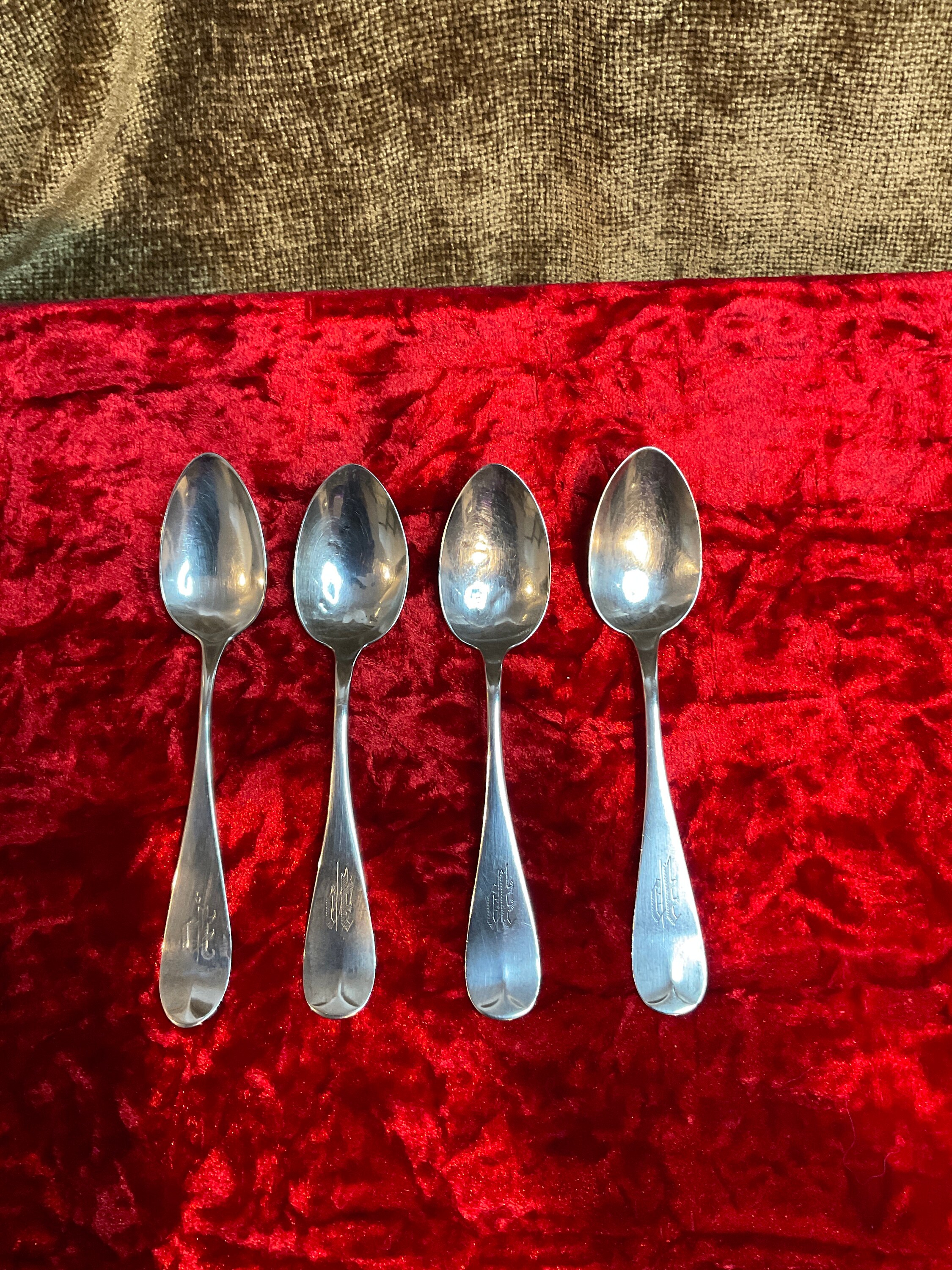 Antique Coin Silver Spoons Monogram P Daniel Low Salem Massachusetts ...