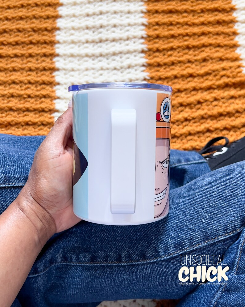 12oz One Piece Travel Mug, Anime Gifts, Anime Mugs, Luffy Cups, Anime ...