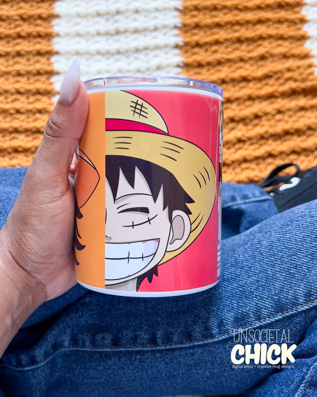 12oz One Piece Travel Mug, Anime Gifts, Anime Mugs, Luffy Cups, Anime ...