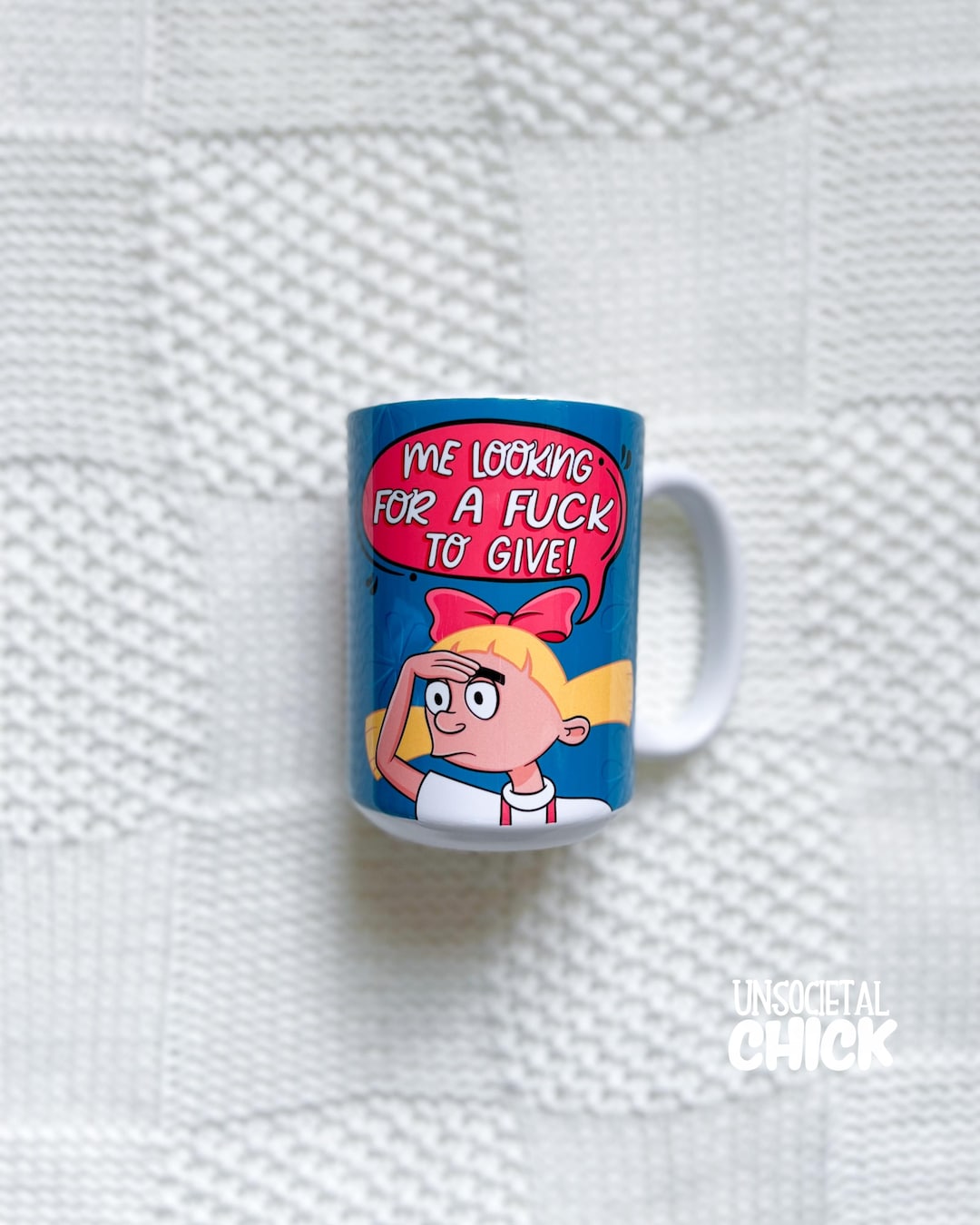 150z Blue Helga Mug, Inspired by Hey Arnold, Hey Arnold Fan Art, Gift ...