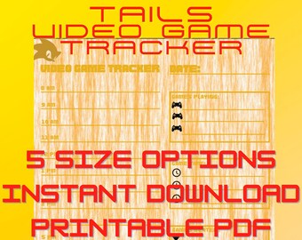 Video Game Printable Tracker - Etsy