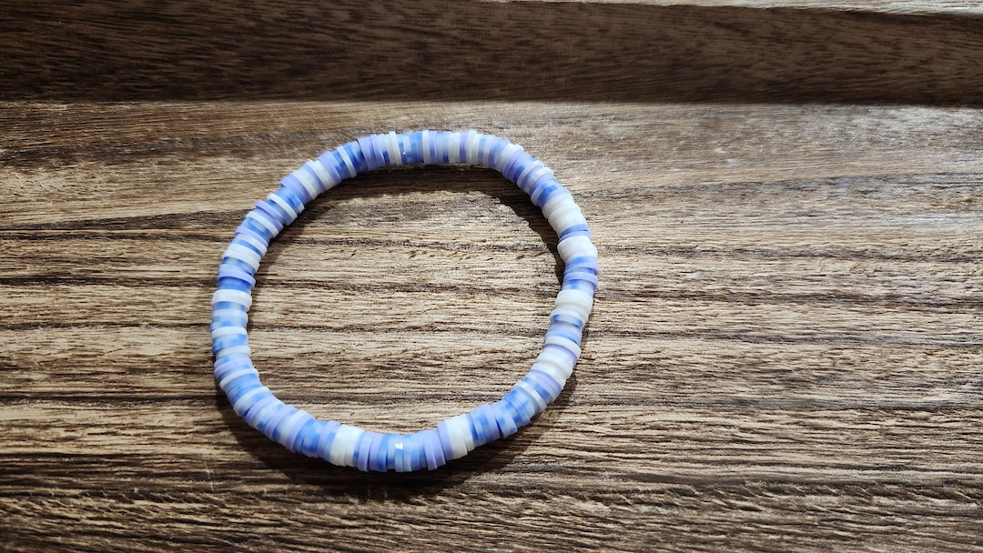 Blue Vibes Clay Bead Bracelets - Etsy