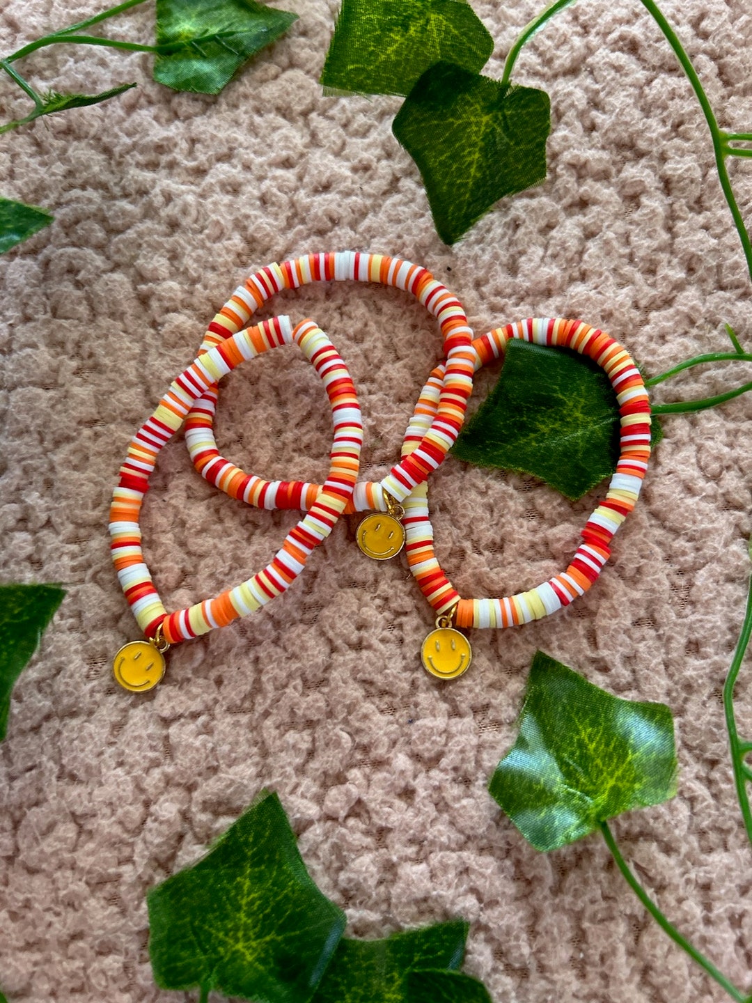 Smiley Face Charm hot Cheetos Themed and Clay Bead Bracelet - Etsy