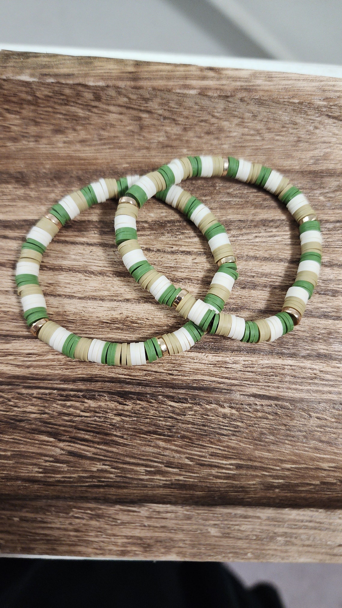 Green Vibes Clay Bead Bracelets - Etsy