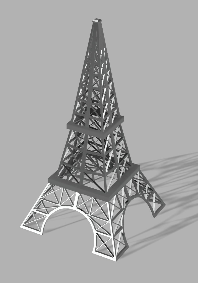 Eiffel Tower Stl File, 3D Printable, Digital Download, Editable ...