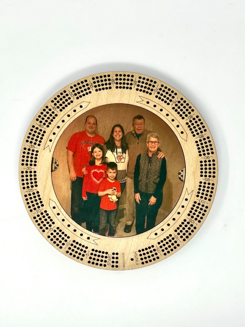 Photo Cribbage Board, Logo, Personalized Cribbage Board, Wedding Gift ...