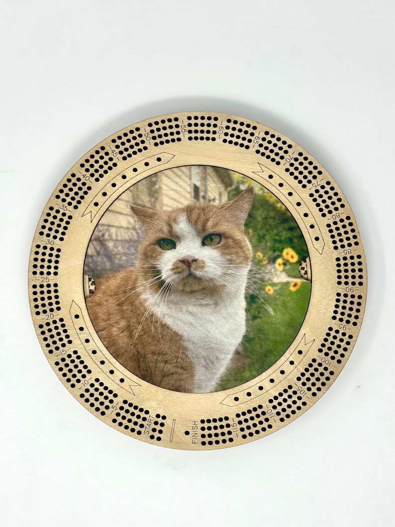 Photo Cribbage Board, Logo, Personalized Cribbage Board, Wedding Gift ...