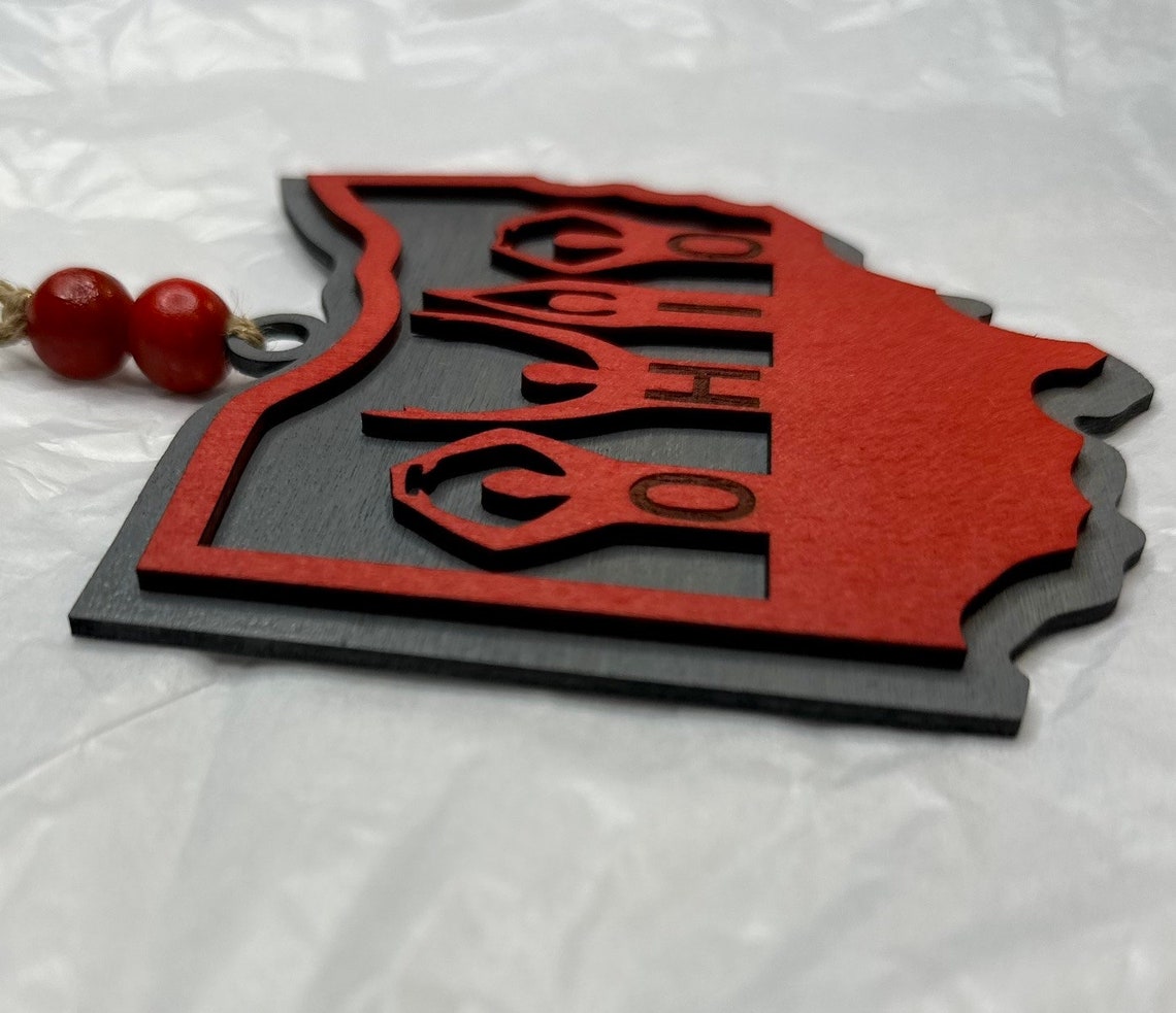 Ohio State O-H-I-O Ornament, Ohio Christmas Ornament, OSU Ornament, OSU ...