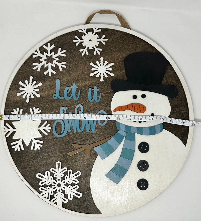 Snowman Welcome Sign, Winter Welcome Sign, Christmas Welcome Sign, Let ...