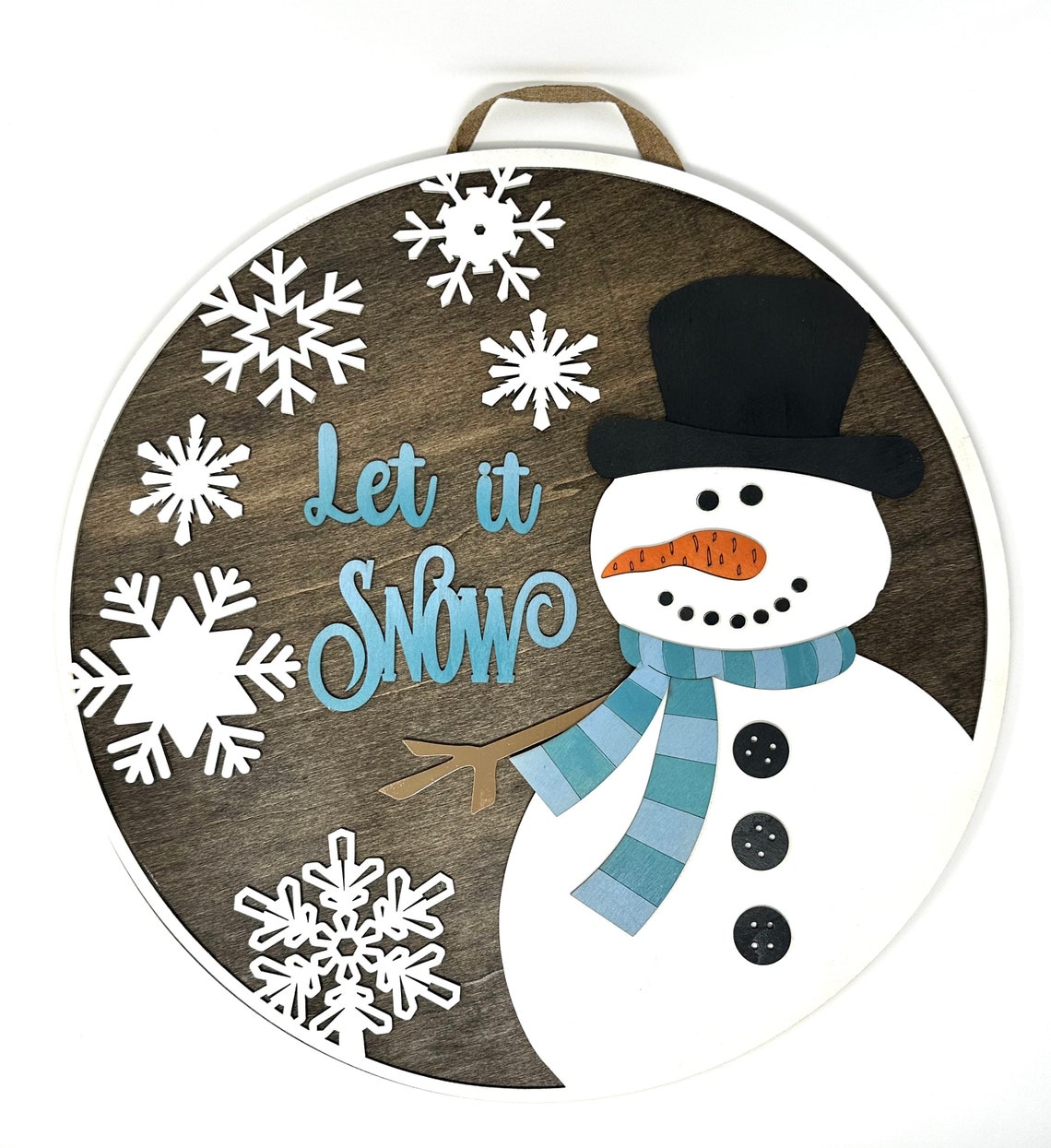 Snowman Welcome Sign, Winter Welcome Sign, Christmas Welcome Sign, Let ...