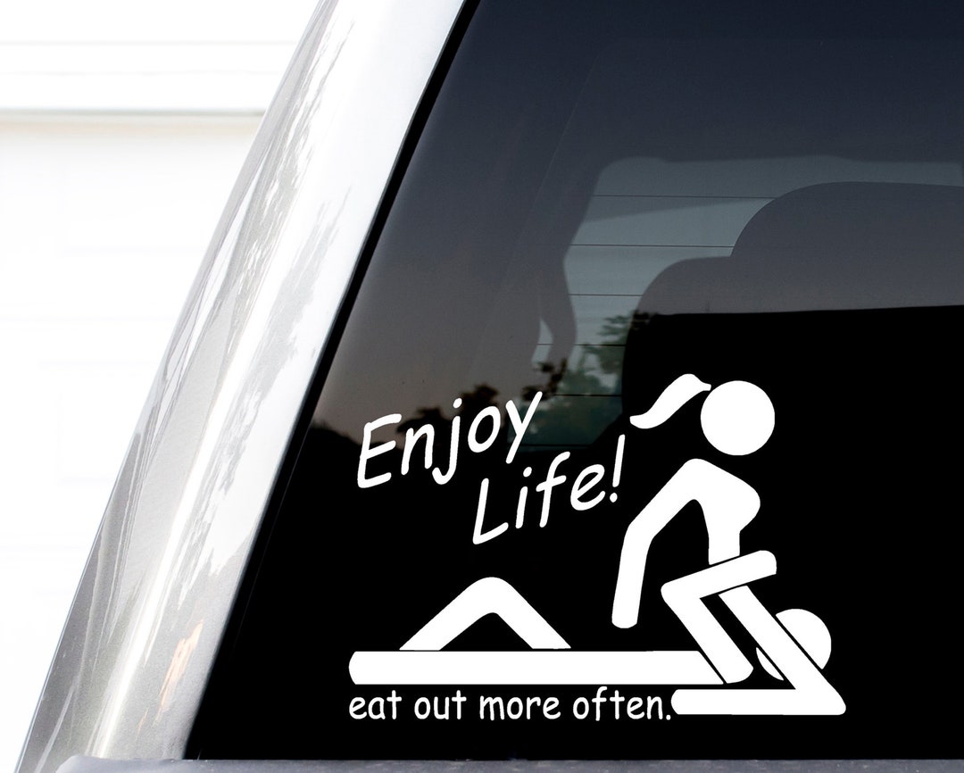 Enjoy Life Eat Out More Often Vinyl Decal, H 5 by L 7 Inches, I Love ...