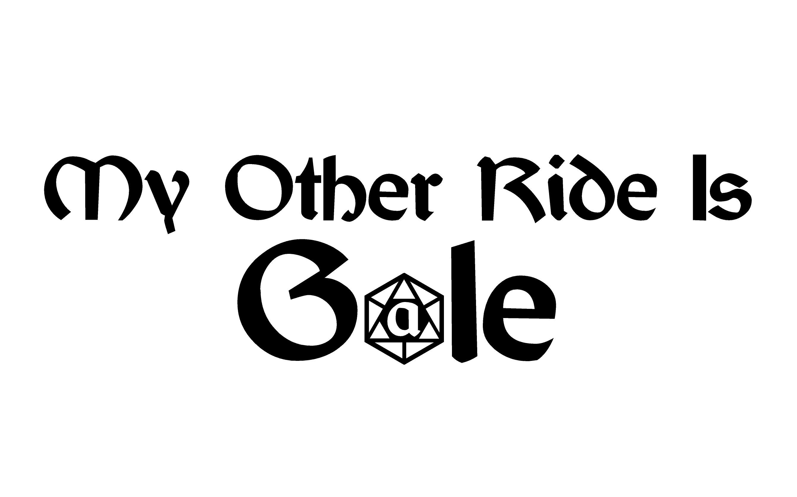 My Other Ride is Gale Decal, Your Stick Figure Family Rolled A One ...