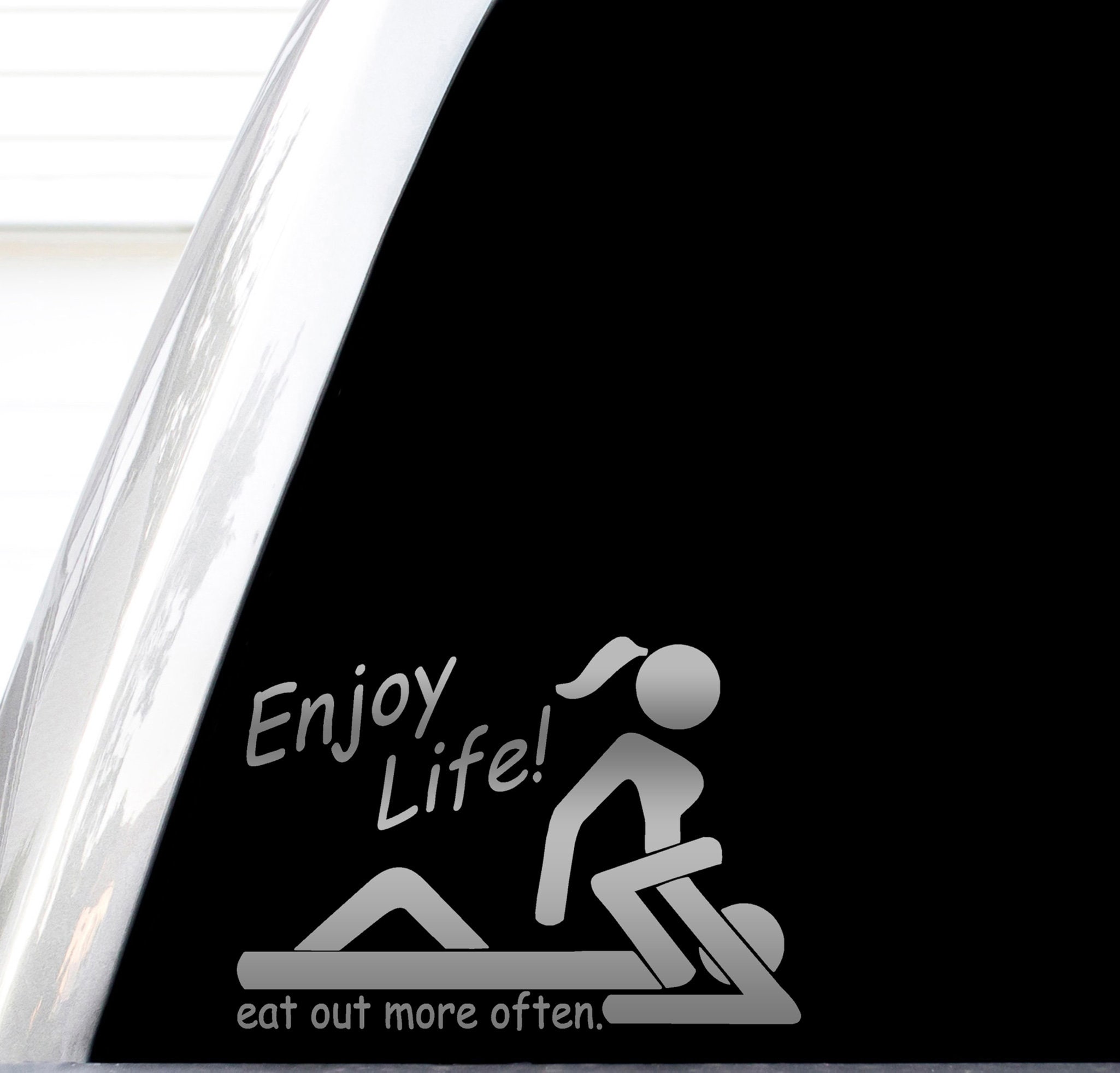 Enjoy Life Eat Out More Often Vinyl Decal, H 5 by L 7 Inches, I Love ...