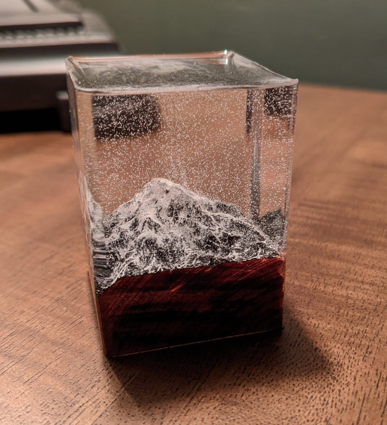 Snowy Mountains Captured in Resin - Etsy