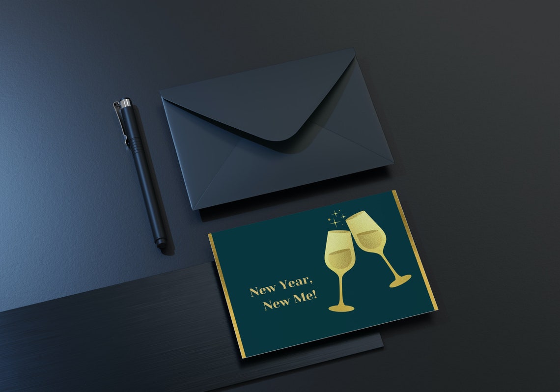 New Year Cards Pack - Etsy