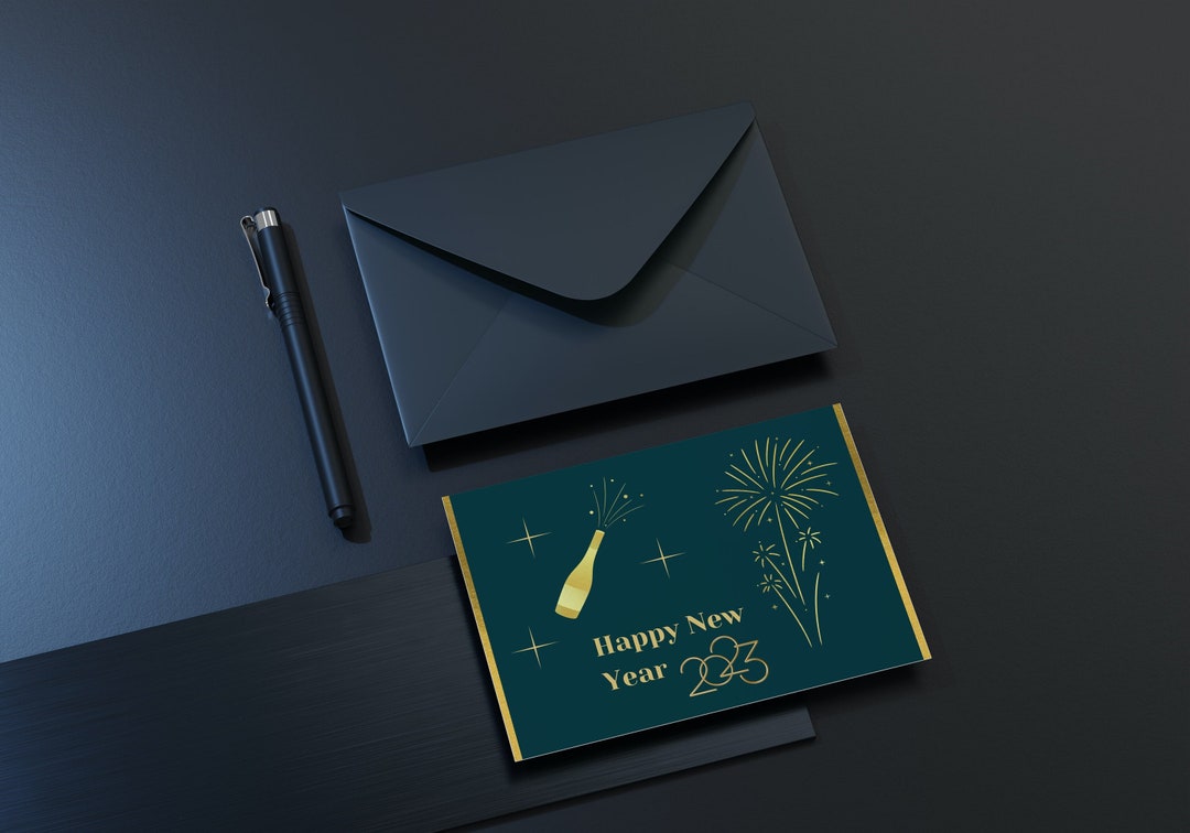 New Year Cards Pack - Etsy