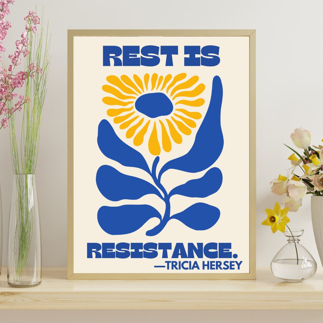Rest is Resistance Feminist Bell Hooks Feminist Poster Feminist Wall ...