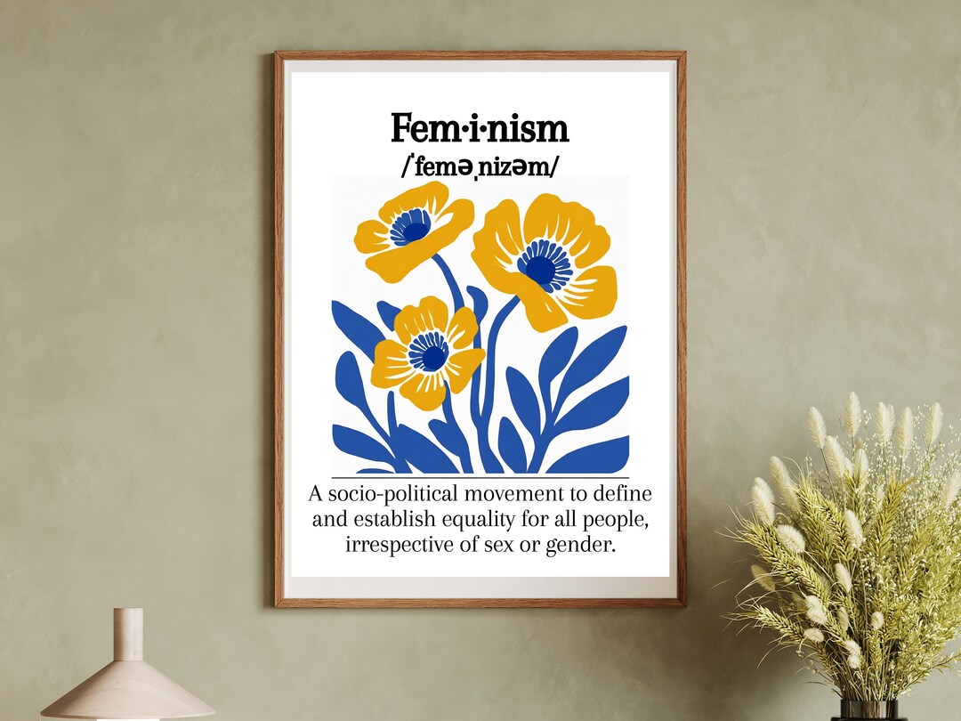 Feminism Definition Poster, Feminist Poster, Feminist Wall Art ...