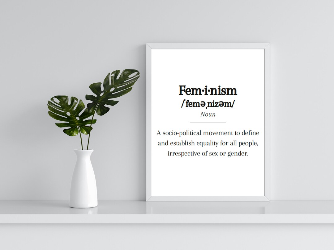 Feminism Definition Poster, Feminist Poster, Feminist Wall Art ...