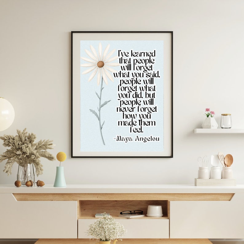 Maya Angelou, People Will Forget, Feminist Poster, Feminist Wall Art ...