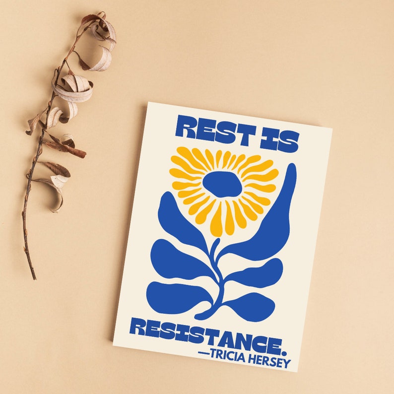 Rest is Resistance Feminist Bell Hooks Feminist Poster Feminist Wall ...