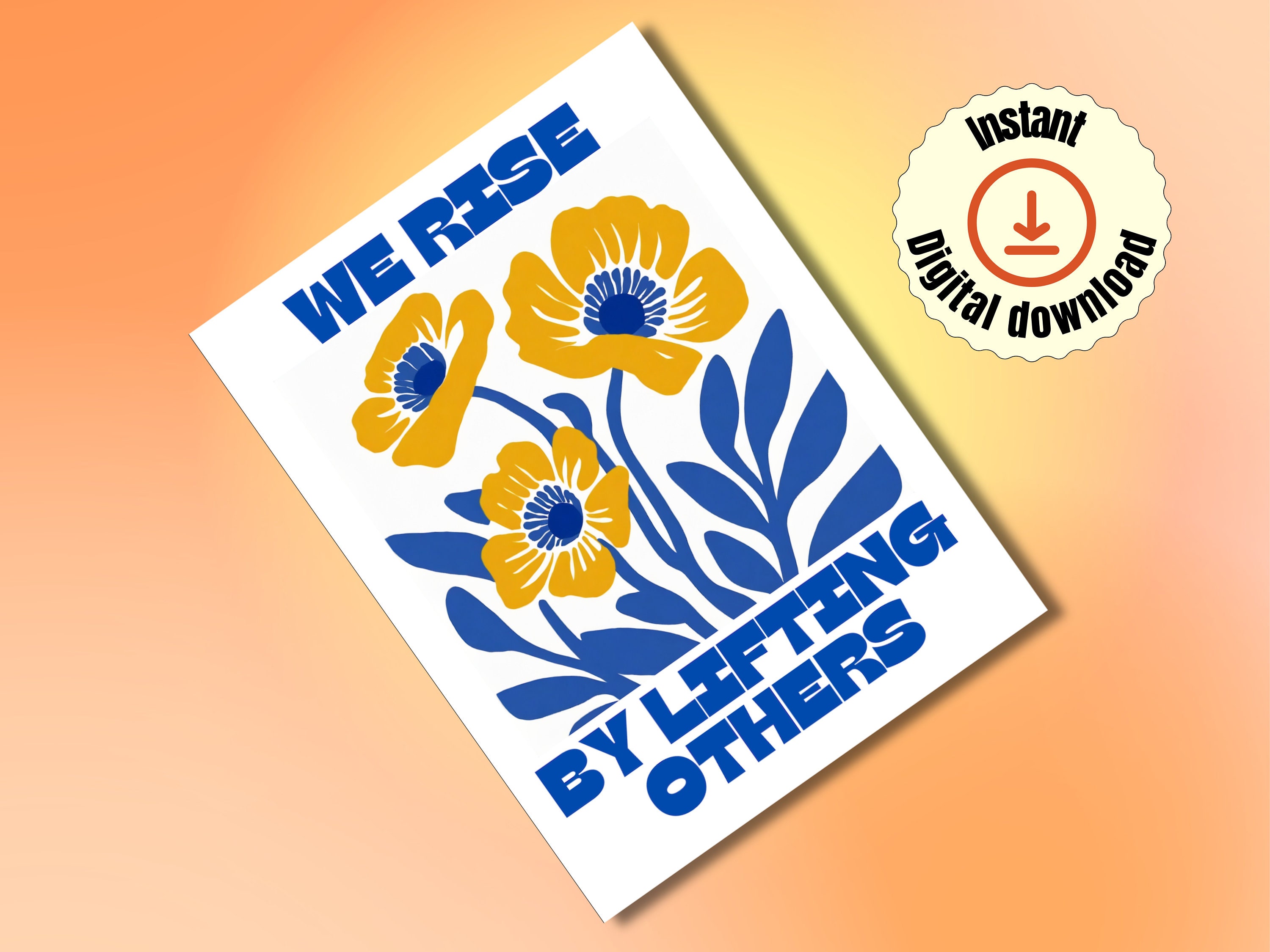 We Rise by Lifting Others Printable Digital Art, Home Wall Decor ...