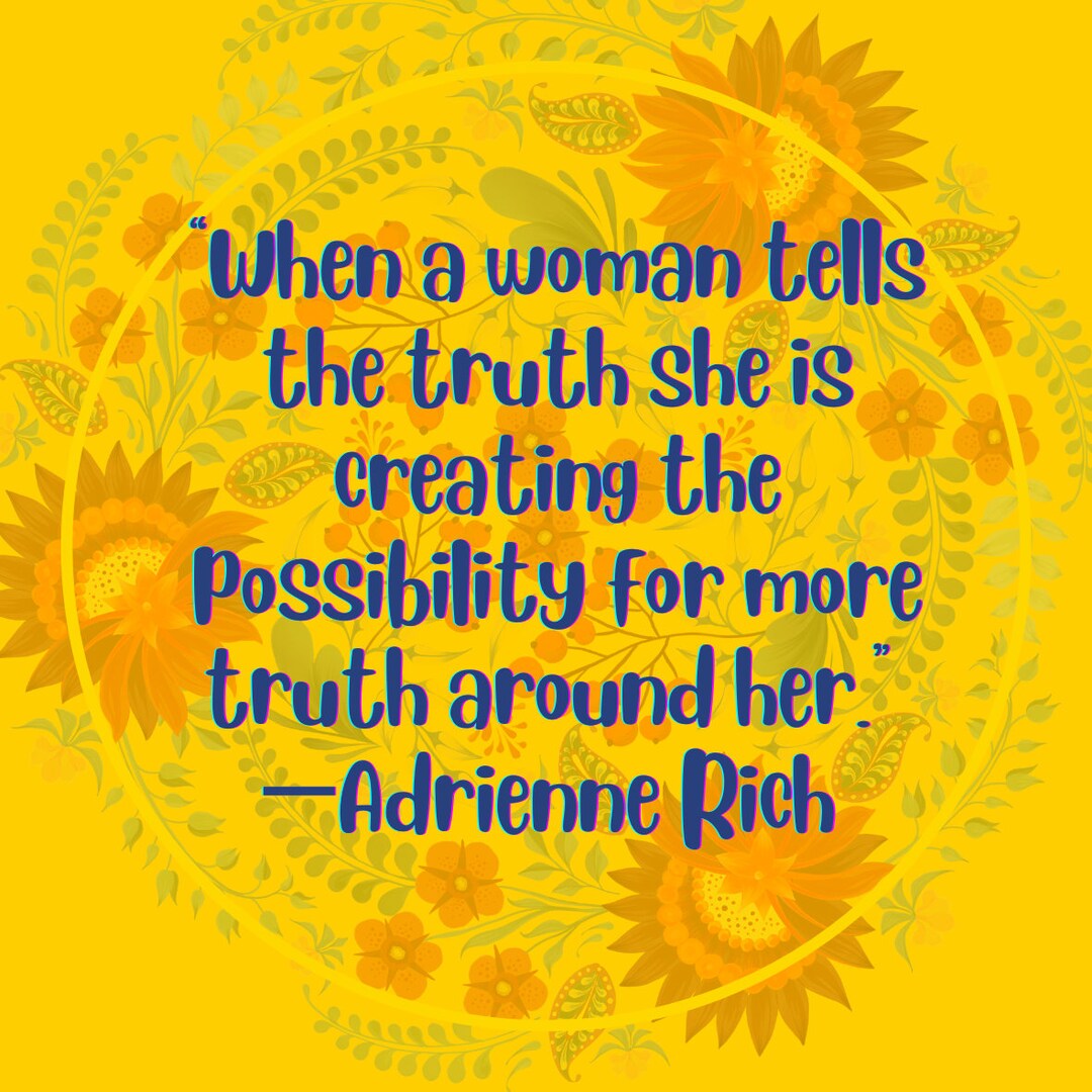 Circular Feminist Adrienne Rich Quote Sticker By Amplify Etsy