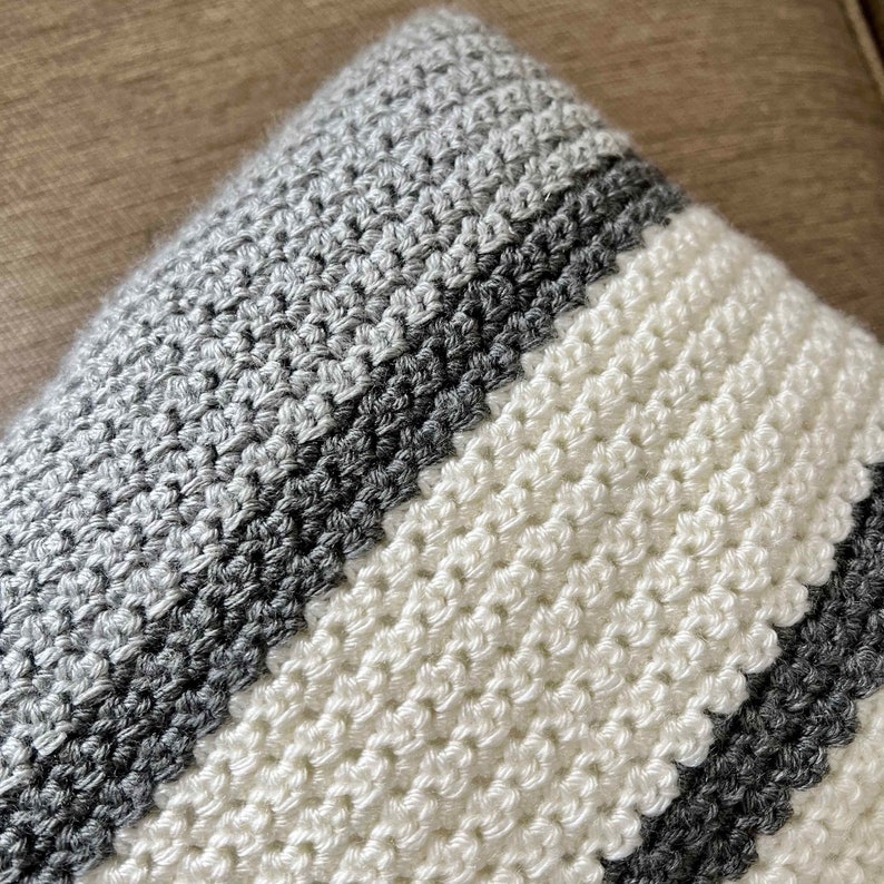 CROCHET PATTERN BUNDLE: Marlowe Pillow Collection | Modern Striped ...