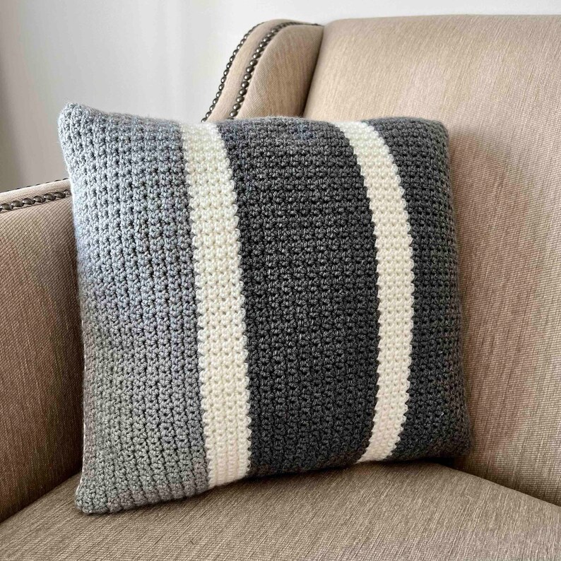CROCHET PATTERN BUNDLE: Marlowe Pillow Collection | Modern Striped ...