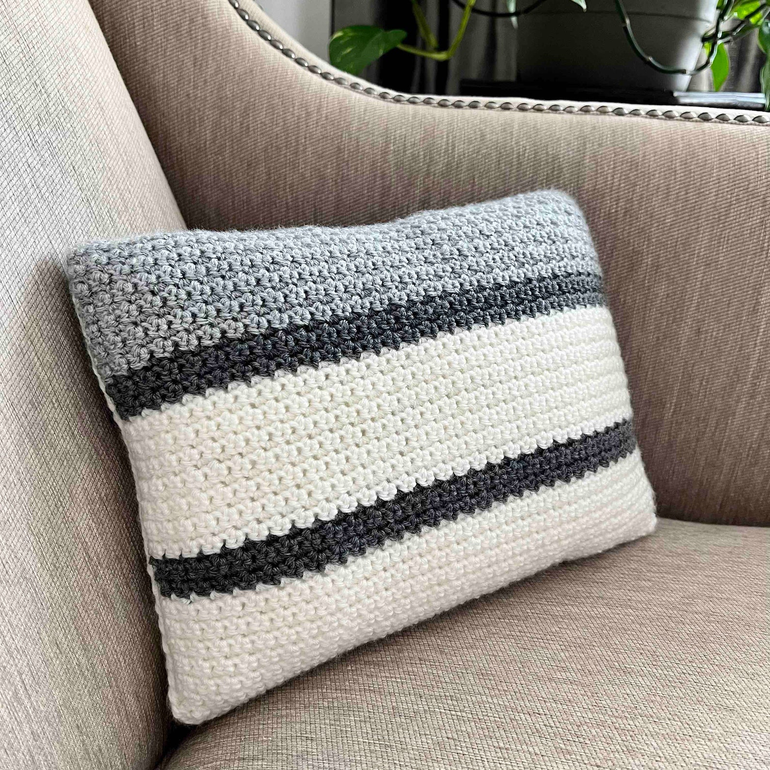 CROCHET PATTERN BUNDLE: Marlowe Pillow Collection | Modern Striped ...