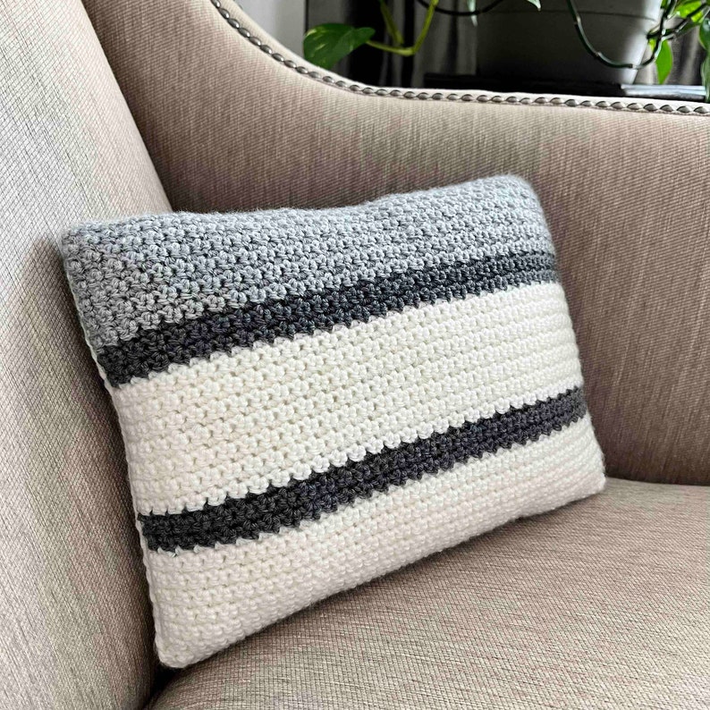 CROCHET PATTERN BUNDLE: Marlowe Pillow Collection | Modern Striped ...