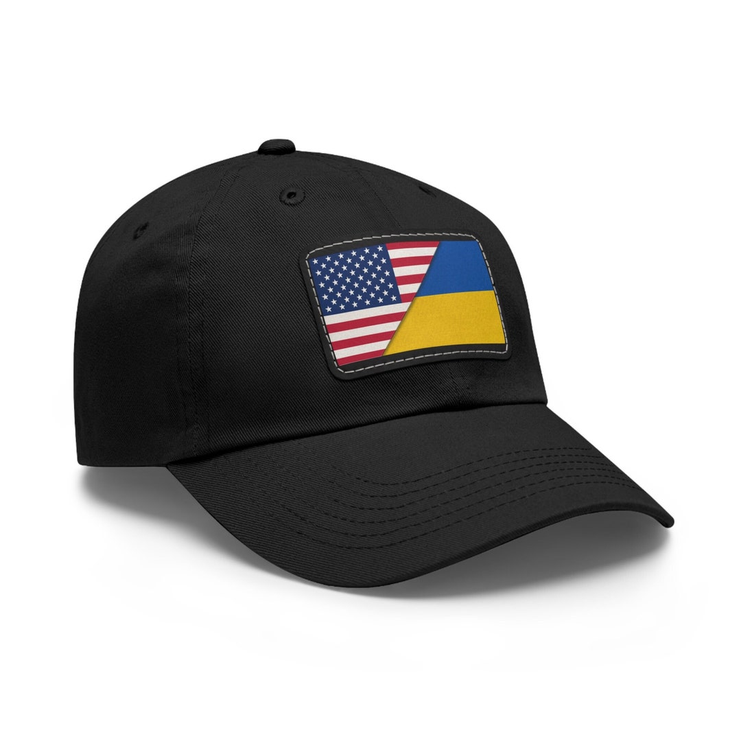 Ukrainian and USA Flag Baseball Cap, President Volodymyr Zelensky Hat ...