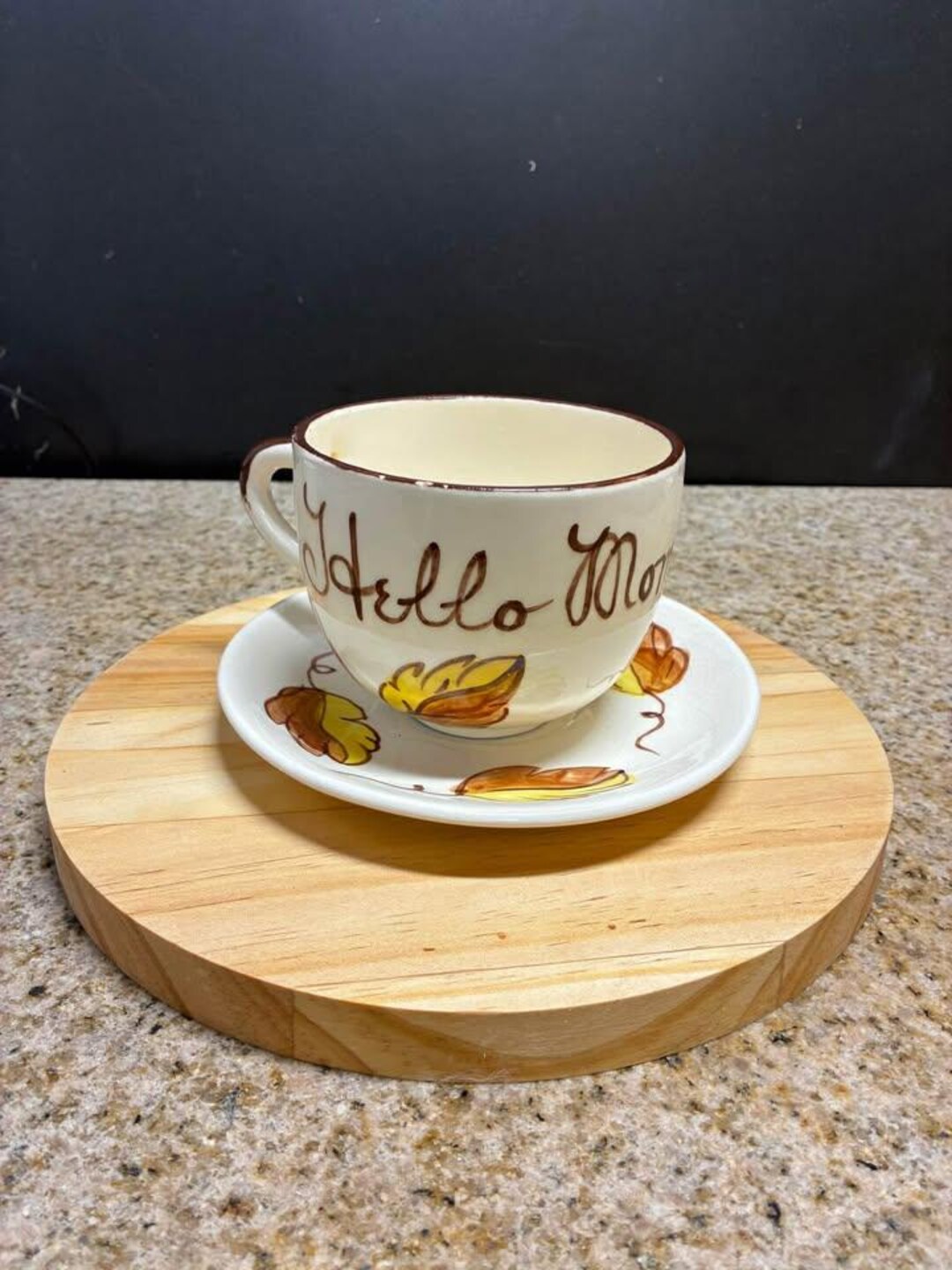 Hello Mom Teacup and Saucer - Etsy