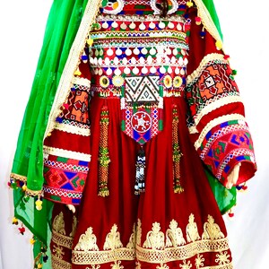 Darya River Afghan Traditional Ethnic Beaded Coins Mirrors Gold ...