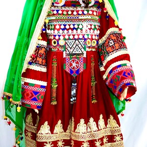 Darya River Afghan Traditional Ethnic Beaded Coins Mirrors Gold ...