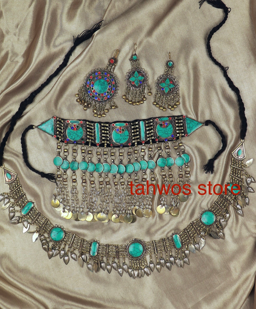 Baran - Rain Tahwos Bronze Silver Turquoise Red Blue Rhinestones ...