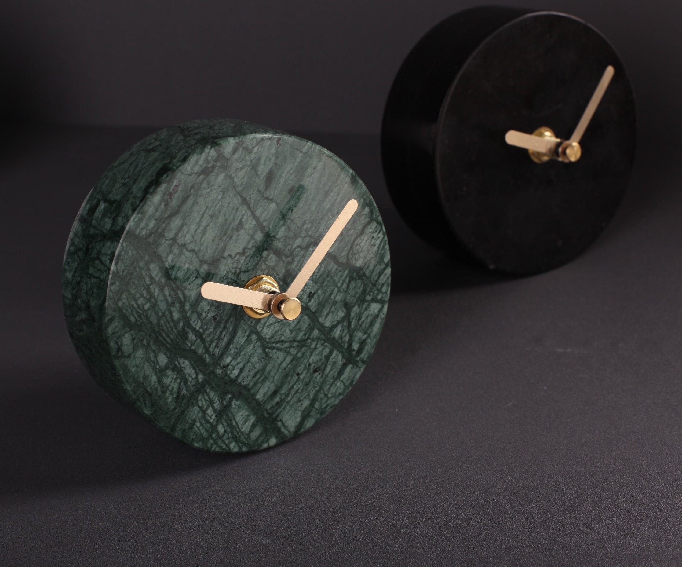Natural Marble Tabletop Clock (full Circle) - Etsy