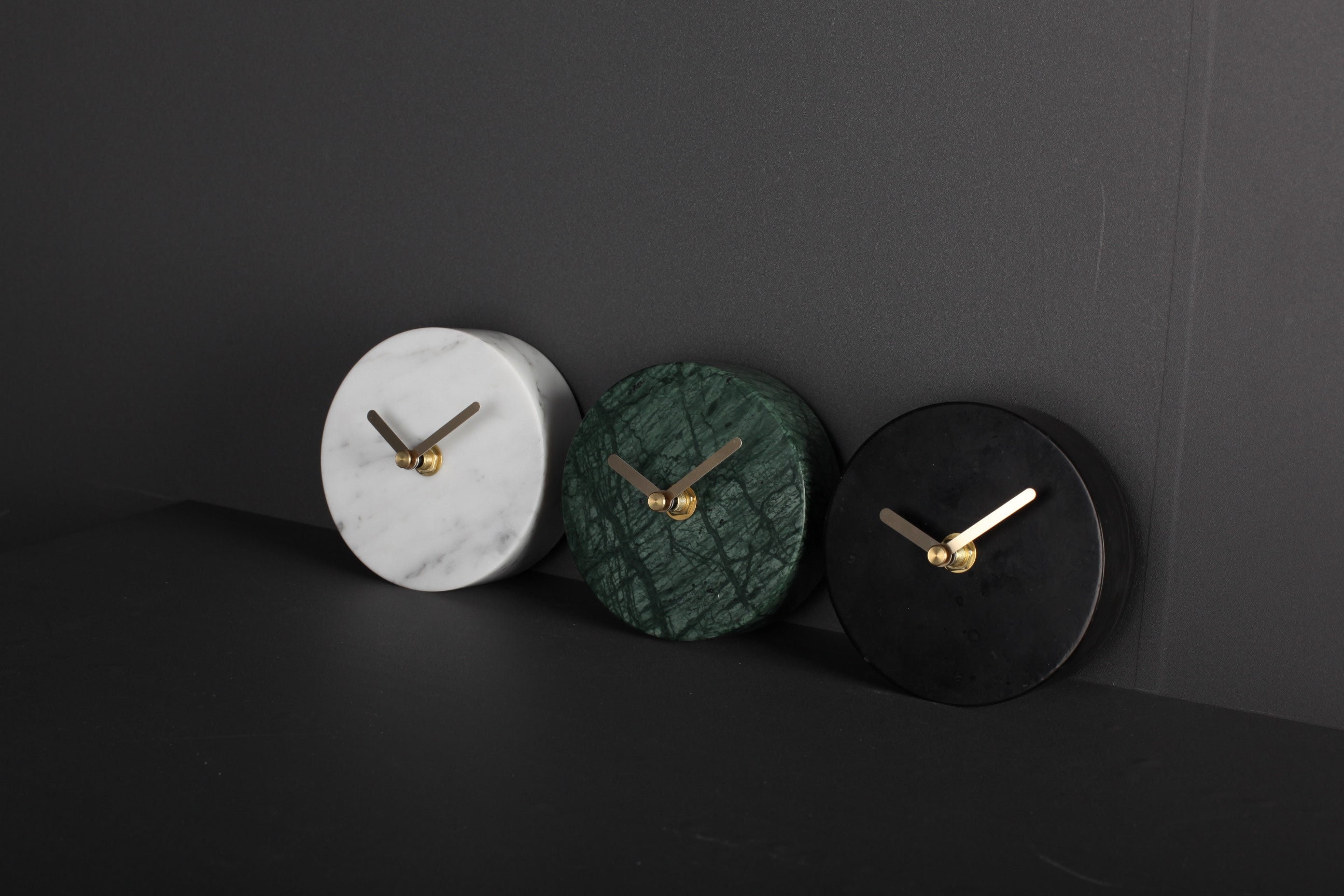 Natural Marble Tabletop Clock (full Circle) - Etsy